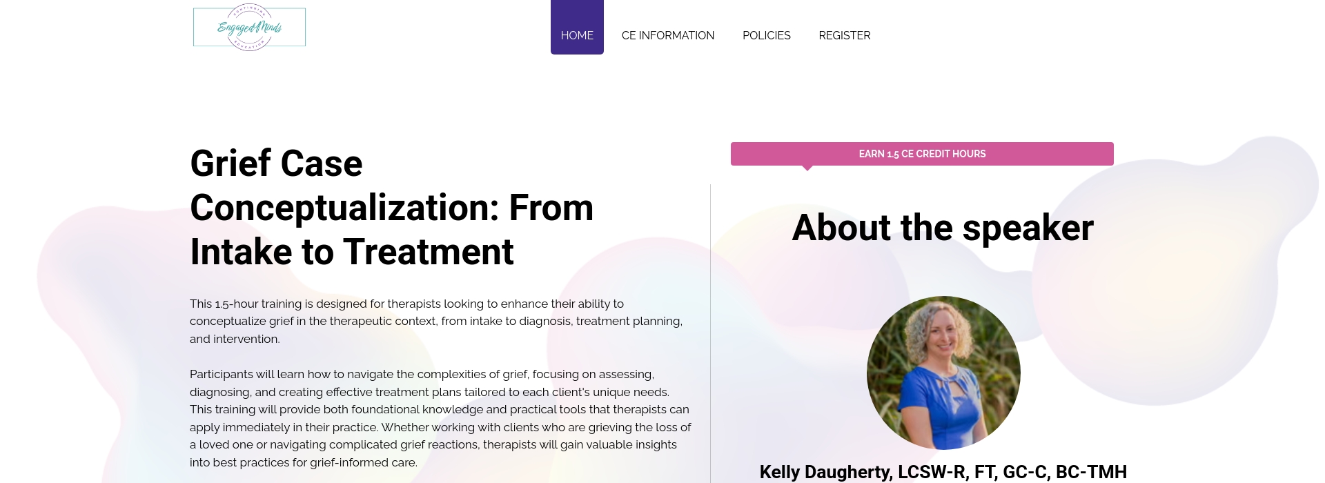 Grief Case Conceptualization: From Intake to Treatment
